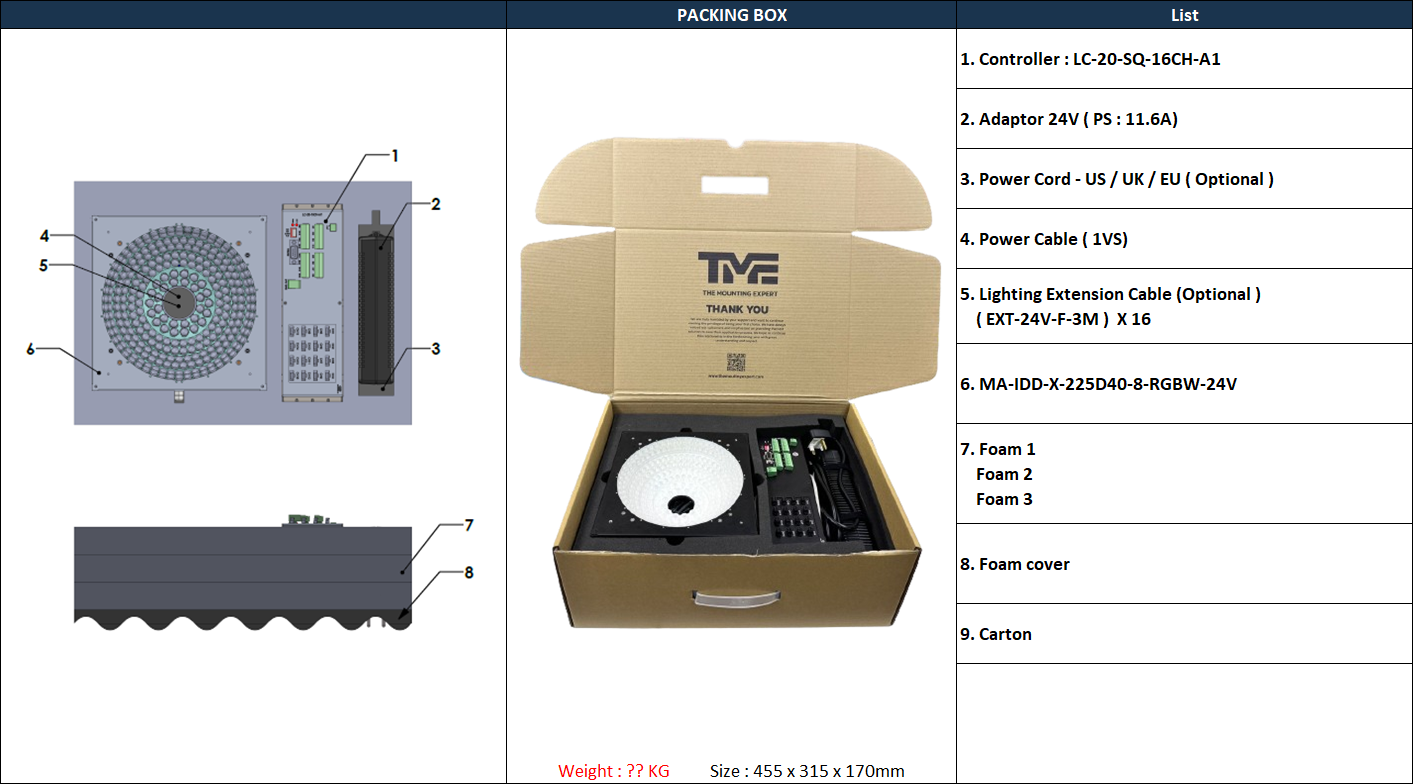 CONTROLLER WITH LIGHTING - TMS LITE